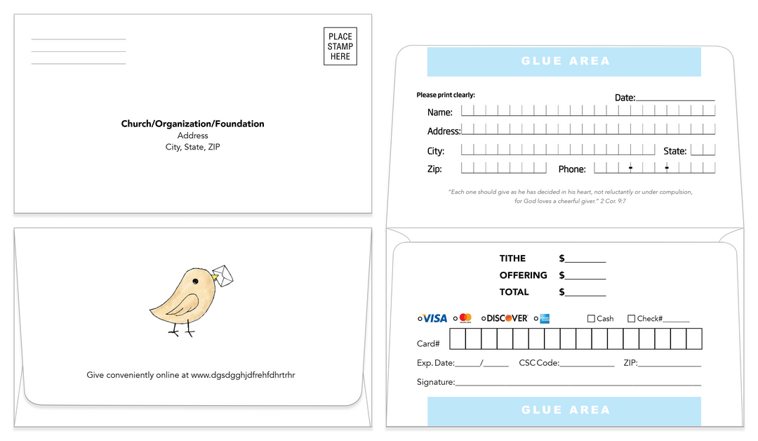 Template 102 - Design Service - Custom Remittance Envelopes