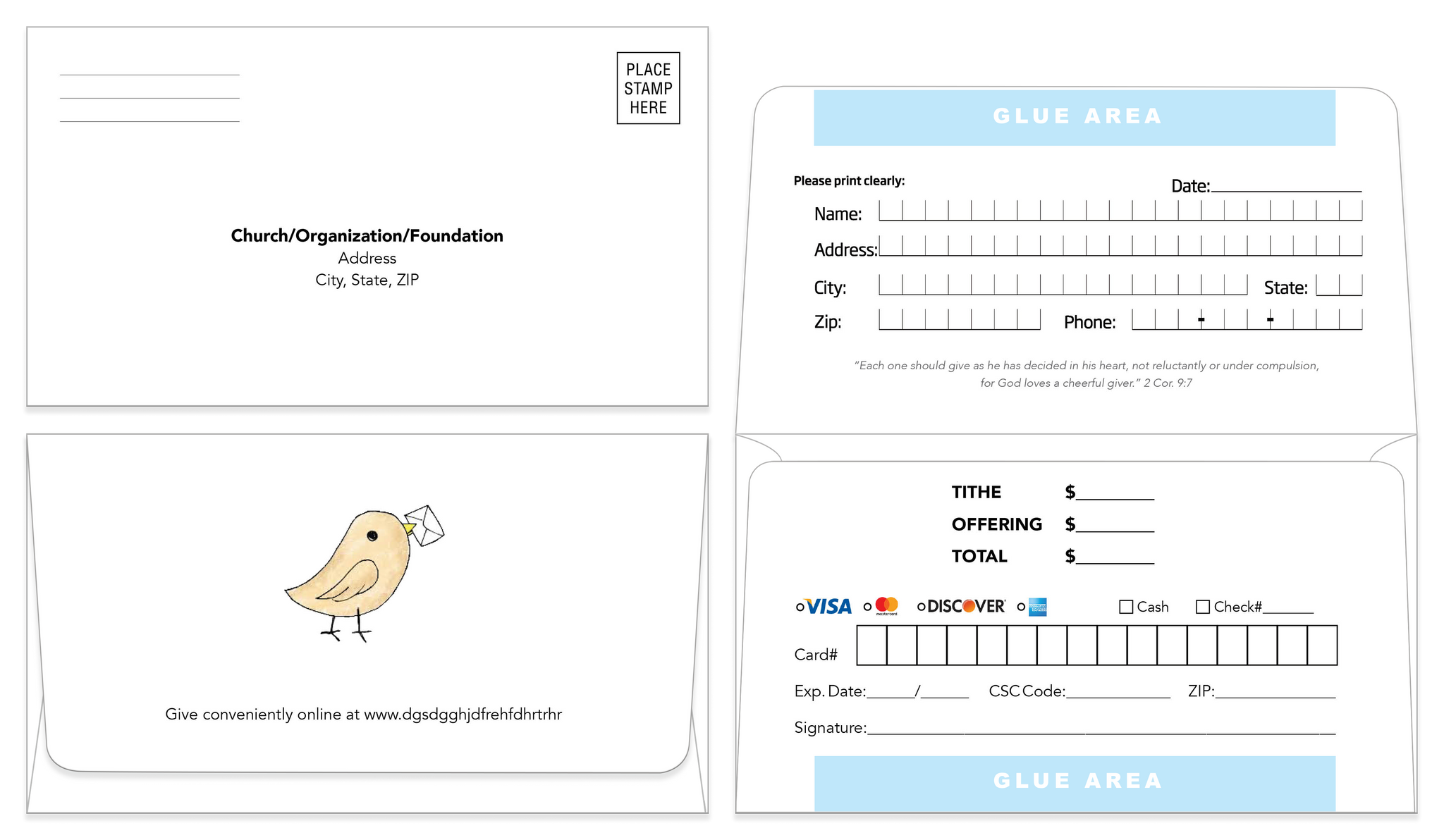 Template 102 - Design Service - Custom Remittance Envelopes