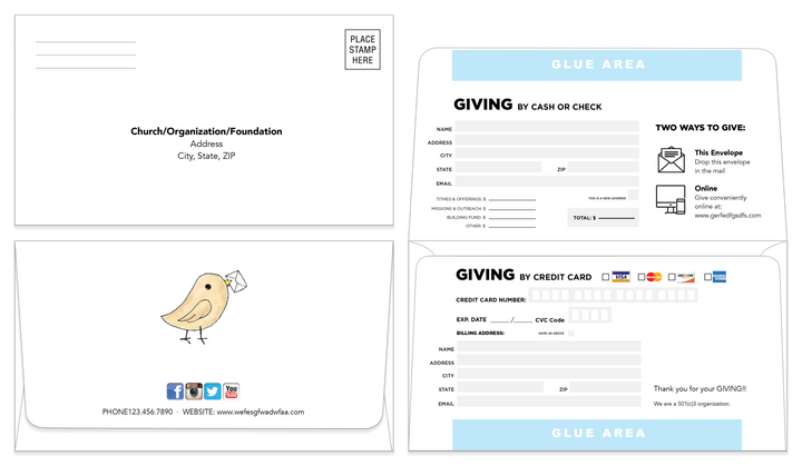 Template 105 - Design Service - Custom Remittance Envelopes