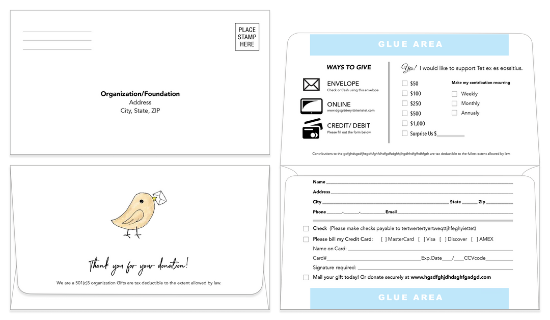 Template 109 - Design Service - Custom Remittance Envelopes